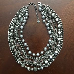 LOFT | Jewelry | Loft Silver Multi Strand Necklace | Poshmark